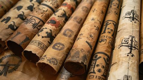 View Of Ancient Scroll For Writing And Documenting History Ai Generated Image