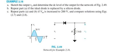 Solved Example 216 A Sketch The Output V And Determine