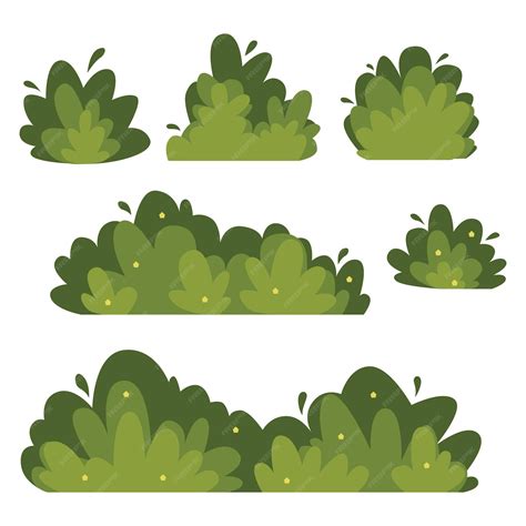 Premium Vector Grass Set Elements Vector Illustration