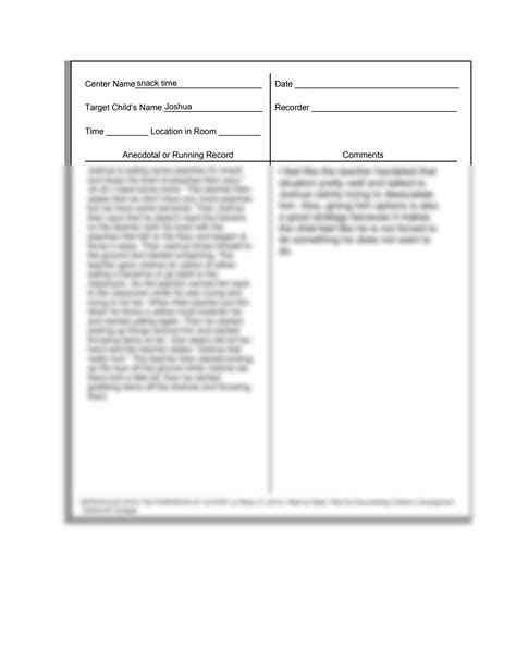 SOLUTION Anecdotal And Running Record Studypool