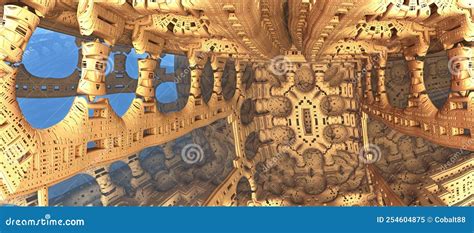 Alien Construction And Structures Abstract Fantastic Shapes Of Ancient Civilization