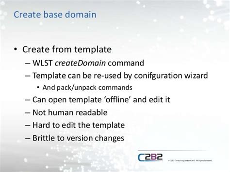 Building Weblogic Domains With Wlst