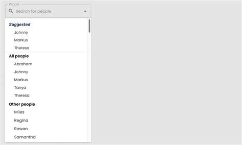 Forms Should Suggested Options Show Up In Multiple Sections In The Same Dropdown List User