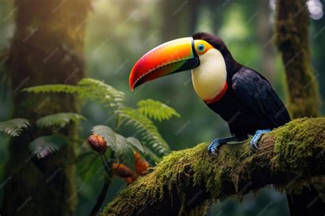 Premium Photo A Toucan In A Tropical Rainforest Toucan Tropical Bird