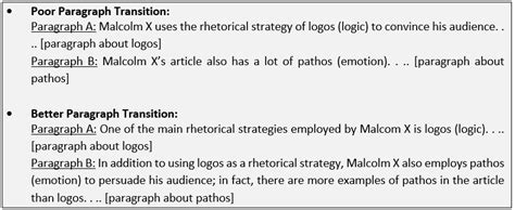 Two Paragraph Transition Examples University Uah Download