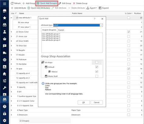 Prestashop Attributes And Prestashop Groups Management
