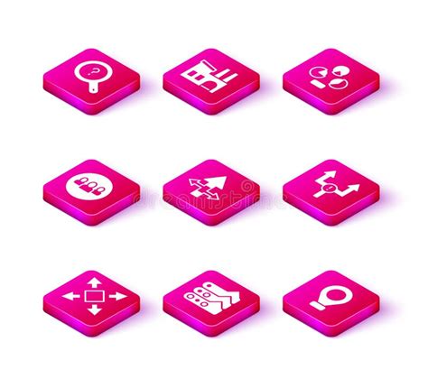 Set Many Ways Directional Arrow Graph Chart Diagram Project Team Base Arrow Location Pie