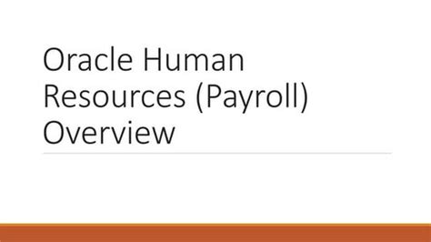 Oracle Fusion Hcm Payroll Process Flow Pdf Business Accounting And Finance Business