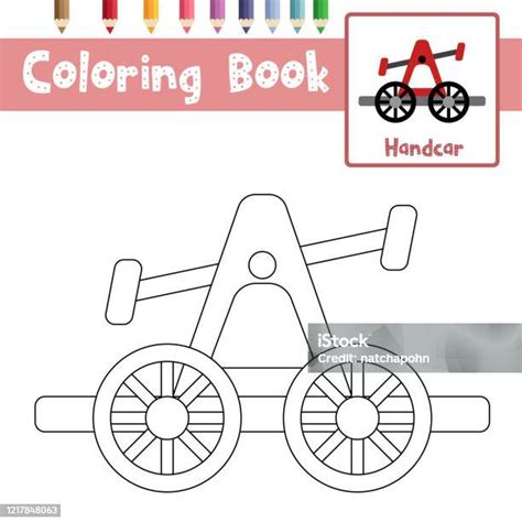 색칠 하기 페이지 핸드카 만화 캐릭터 측면 보기 벡터 일러스트 0명에 대한 스톡 벡터 아트 및 기타 이미지 0명 교육 교통수단 Istock