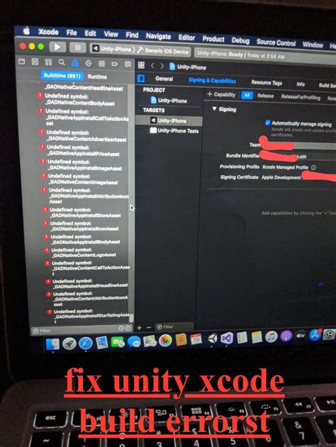 Unity Xcode Build Errors Fixer