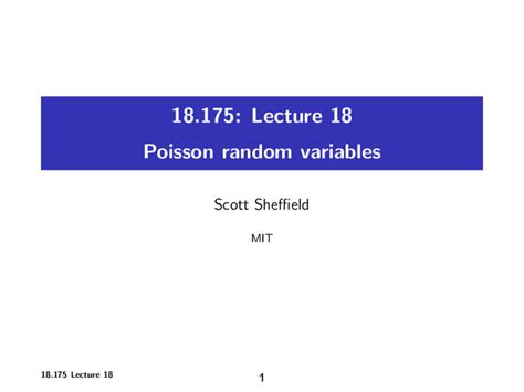 poisson random variables docsity