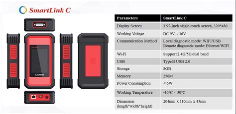 Launch X431 Smartlink C V20 Remote Diagnostic Device Vehicle Data