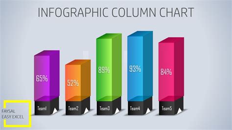 infographic square 3d stacked column chart in excel 2016 youtube