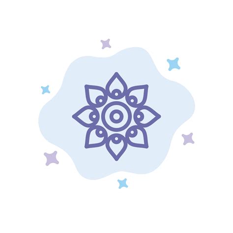Celebrate Decorate Decoration Diwali Hindu Holi Blue Icon On Abstract