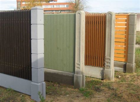 Монтаж бетонных столбиков для забора