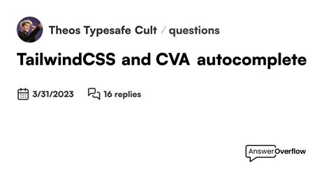 Tailwindcss And Cva Autocomplete Theos Typesafe Cult