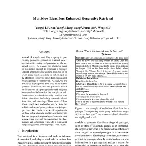 Multiview Identifiers Enhanced Generative Retrieval Acl Anthology