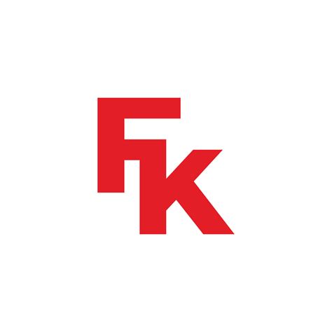 letter fk simple geometric linked logo vector 22222162 vector art at