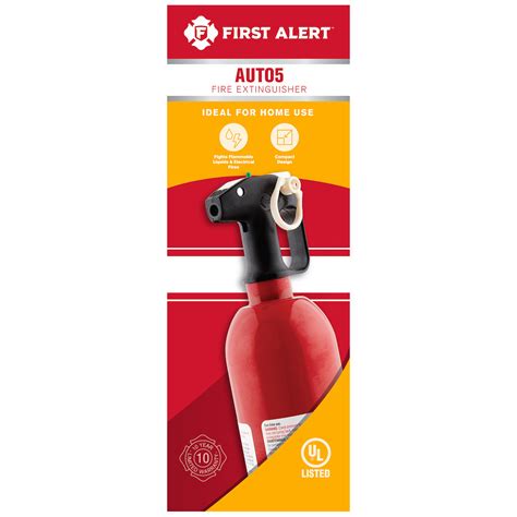 First Alert Auto5 Auto Fire Extinguisher Ul Rated 5 Bc Red First