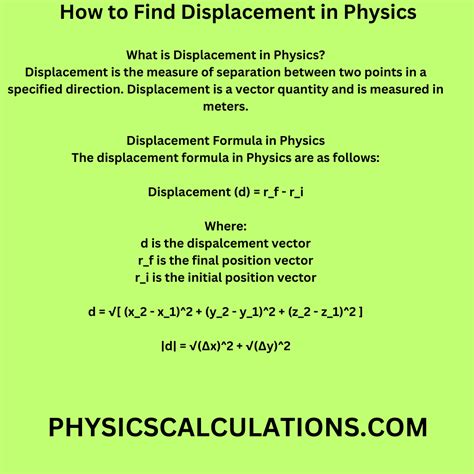 How To Find Displacement In Physics