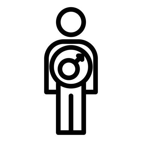 Gender Identity Male Boy Icon Outline Style 15891113 Vector Art At
