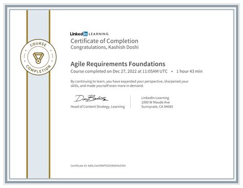 kashish doshi on linkedin certificate of completion
