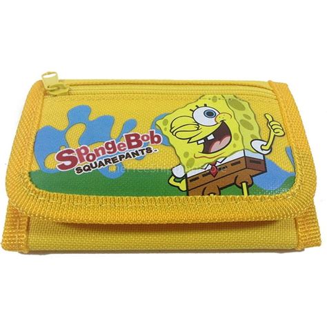 Spongebob Squar Pants Yellow Tri Fold Wallet Color May Vary Blue Or Yellow