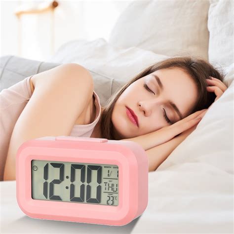 Egymen Led Display Digital Electronic Clock With Snooze Alarm Stereo Digital Display H