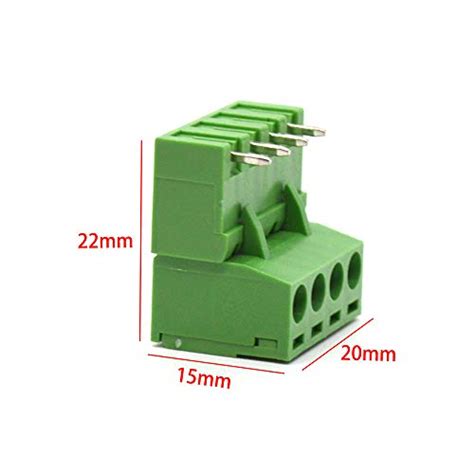 Snapklik Com 10 Set 5 08mm Pitch 4 Pin Pluggable Terminal Block Connector Male And Female For PCB