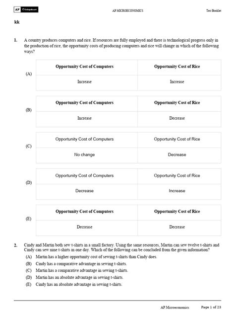 Ppfandabsolute Advantage Pdf Comparative Advantage Labour Economics