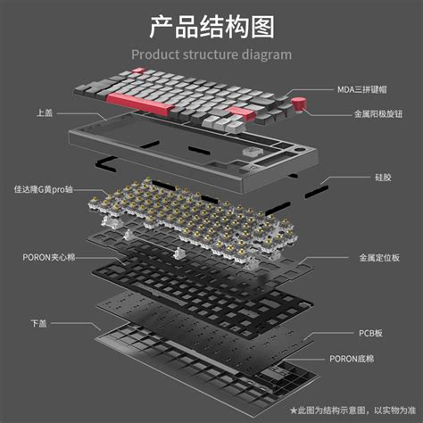 黑爵ak816机械键盘客制化rgb三模无线蓝牙电脑游戏热插拔电竞网吧虎窝淘