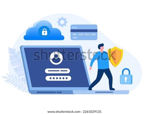 Cyber Security Data Protection Metaphors Set Stock Vector Royalty Free 2261029131 Shutterstock