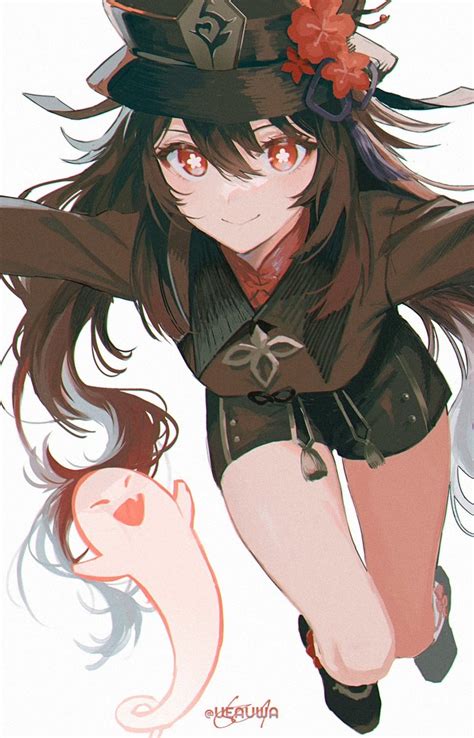 Hu Tao And Boo Tao Genshin Impact Drawn By Ueauwa Danbooru