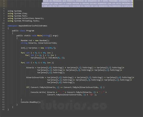 Arrays VisualStudio C Mapeo De Bits Palindromos Tutorias Co