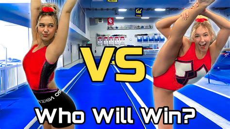 Gymnastics Challenge Sister Vs Sister Youtube
