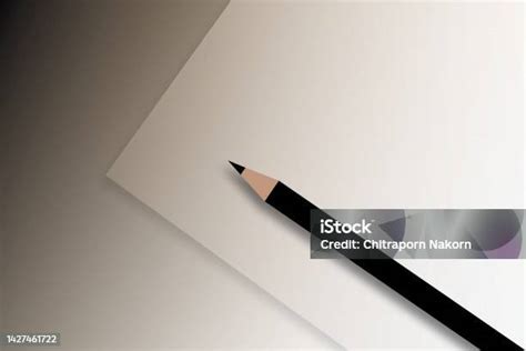 어두운 배경에 빈 흰 종이가있는 검은 연필 창의적인 글쓰기와 스토리텔링 0명에 대한 스톡 벡터 아트 및 기타 이미지 0명