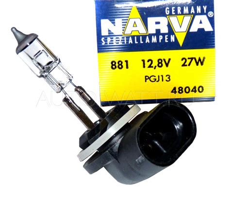 Лампа галогенная H27 881 - NARVA 12V 27W