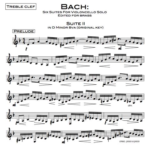 Bundle Cello Suite No 1 And 2 In Treble Clef Digitaltrombone