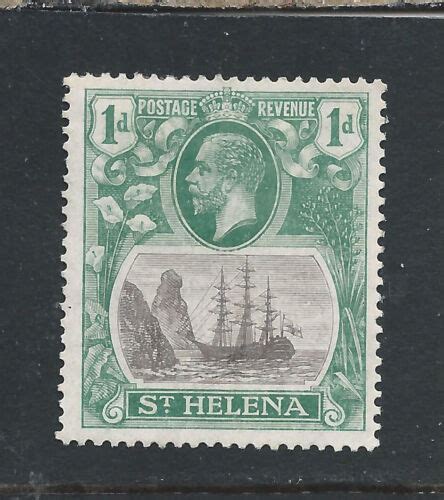 St Helena 1922 37 1d Grey And Green Torn Flag Mint Sg 98b Cat £250 Ebay