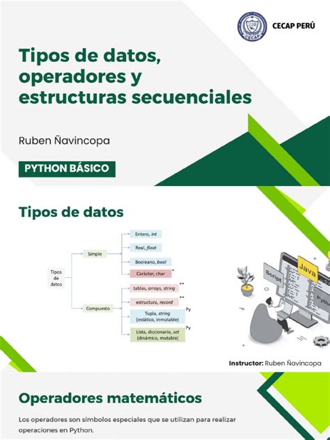 Clase 02 Tipos De Datos Operadores Y Estructuras Secuenciales C Pdf