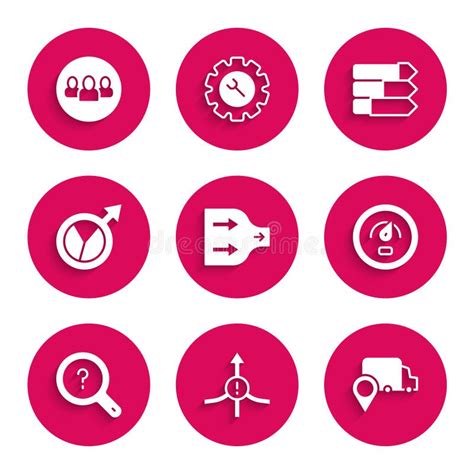 Set Arrow Delivery Tracking Digital Speed Meter Unknown Search Financial Growth Pie Chart