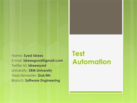 Test Automation Ppt