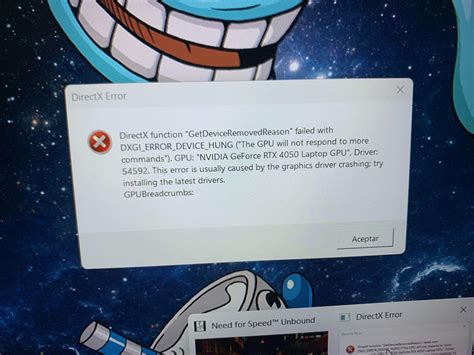directx function getdeviceremovedreason failed with microsoft community