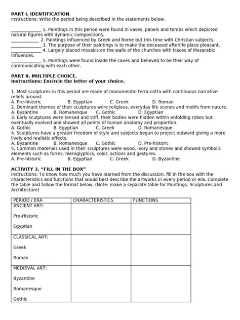 Arts Student Qctivity Q1 Wk1 Pdf Art