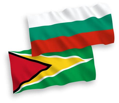 Flags Of Co Operative Republic Guyana Royalty Free Vector