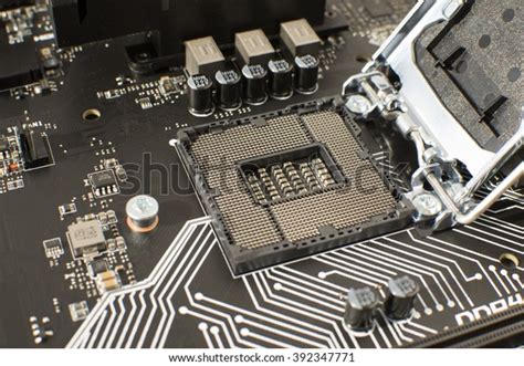 Computer Motherboard Empty Open Cpu Socket Stock Photo 392347771 Shutterstock