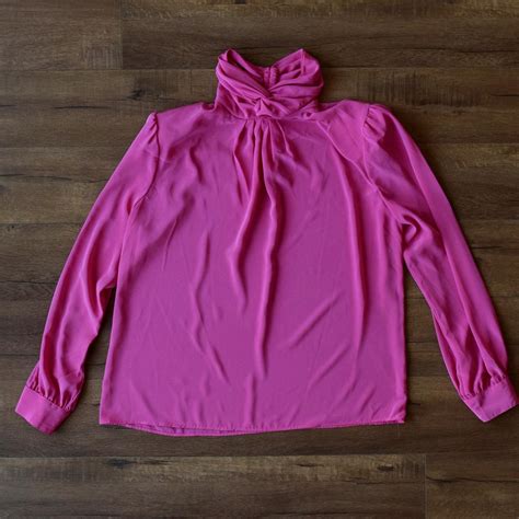 80s Hot Pink Blouse Plus Size 16 This Barbiecore Depop