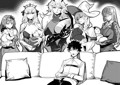 Fujimaru Ritsuka Baobhan Sith Morgan Le Fay Barghest Medb And 3 More Fate And 1 More