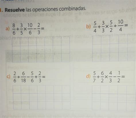 1 Resuelve Las Operaciones Combinadas8 3 10 2a X 6 5 6 35 3 5