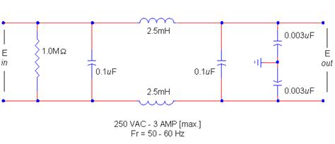 Power Line Filter Circuit Diagram